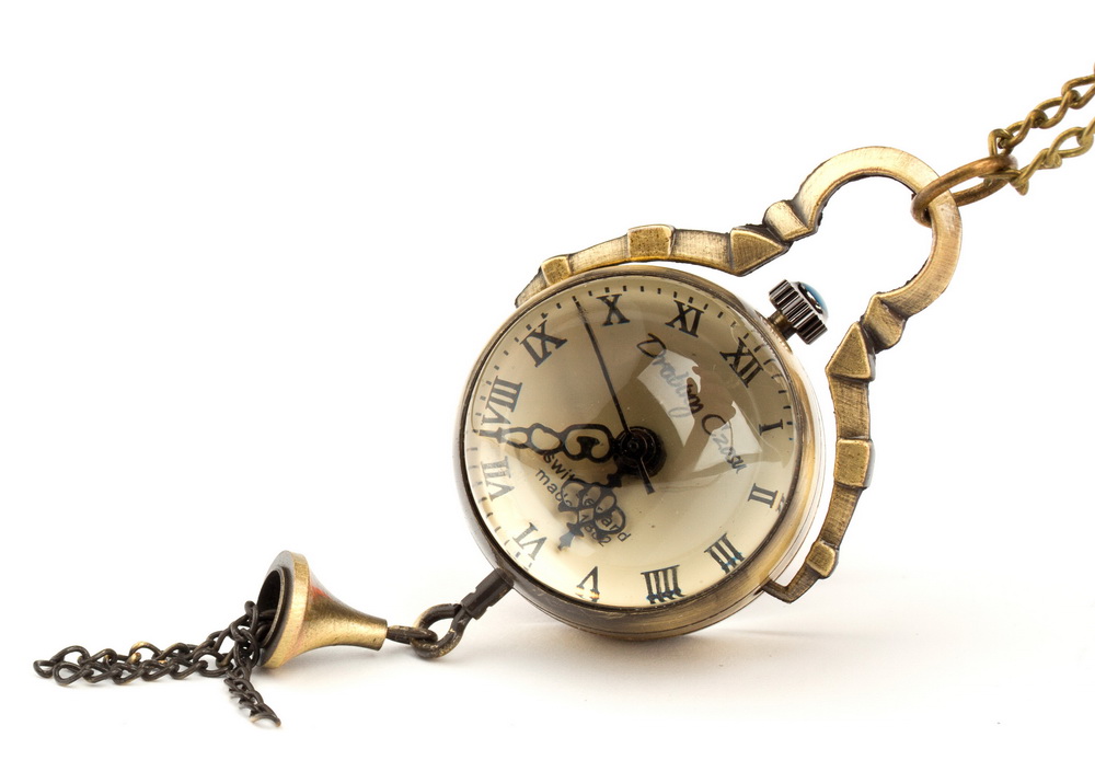 DROBINA ČASU Malá kulička (zlatá) – křemenný přívěsek za 873.00CZK ...