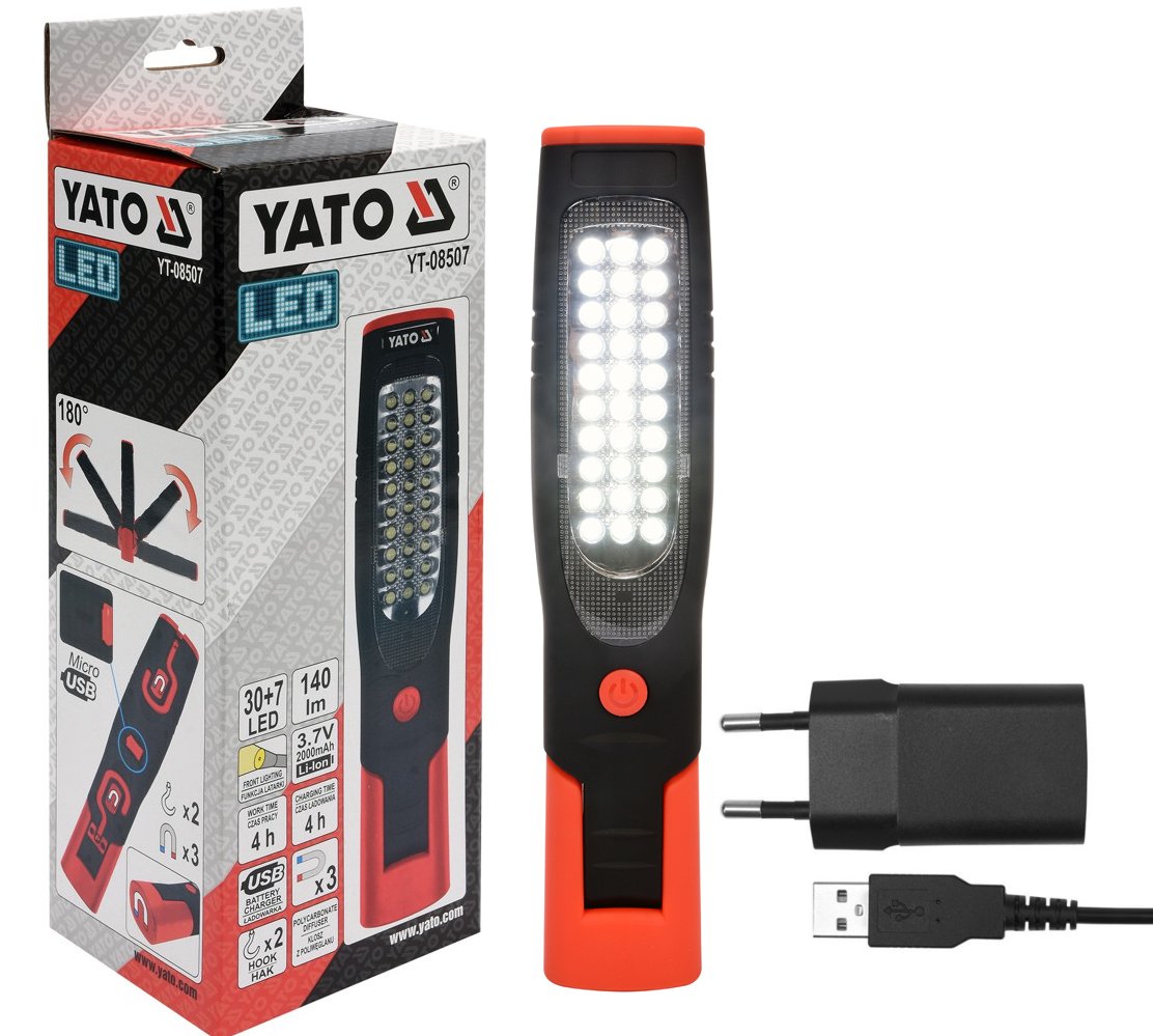 YT-08507 YATO LAMPA WARSZTATOWA LED 30+7 140LM FV YT-08507 za 114,90 zł ...