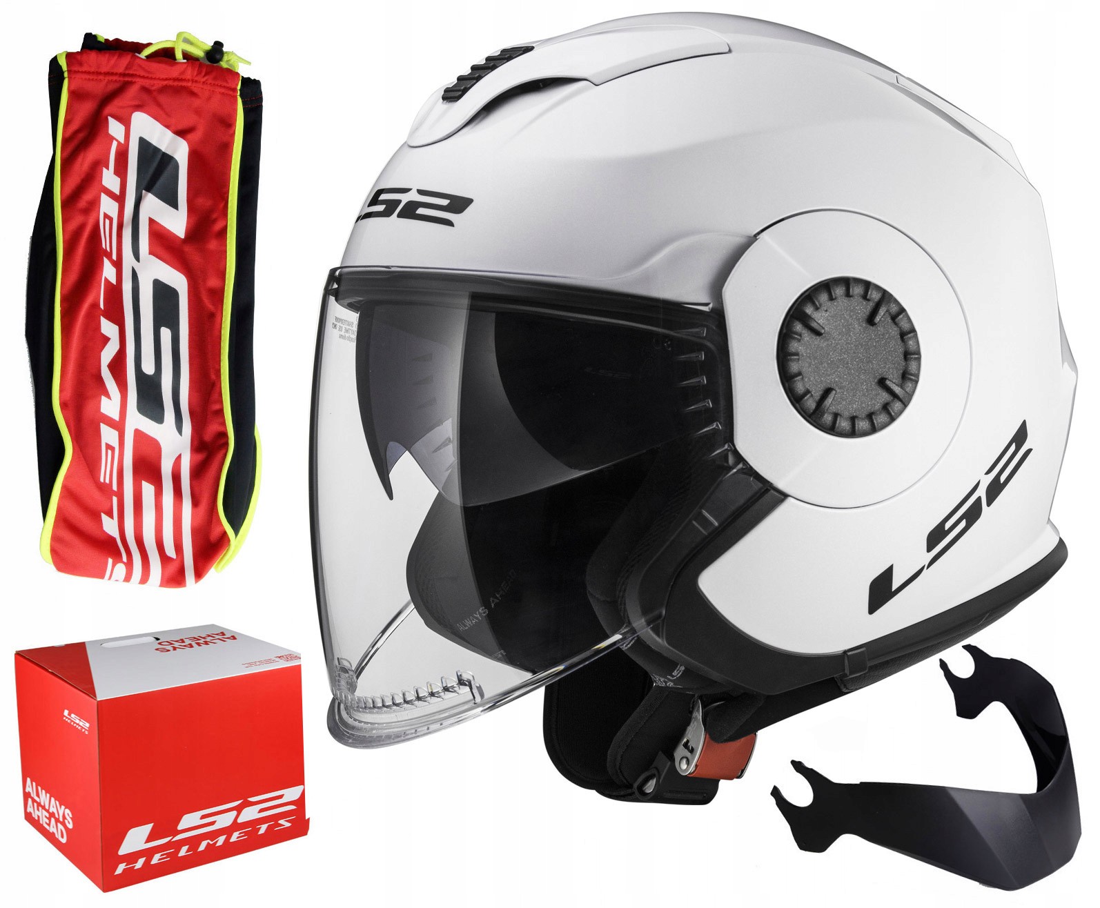 KASK LS2 OF570 VERSO SOLID WHITE POŁYSK BLENDA L 0651815524207 za 474 ...