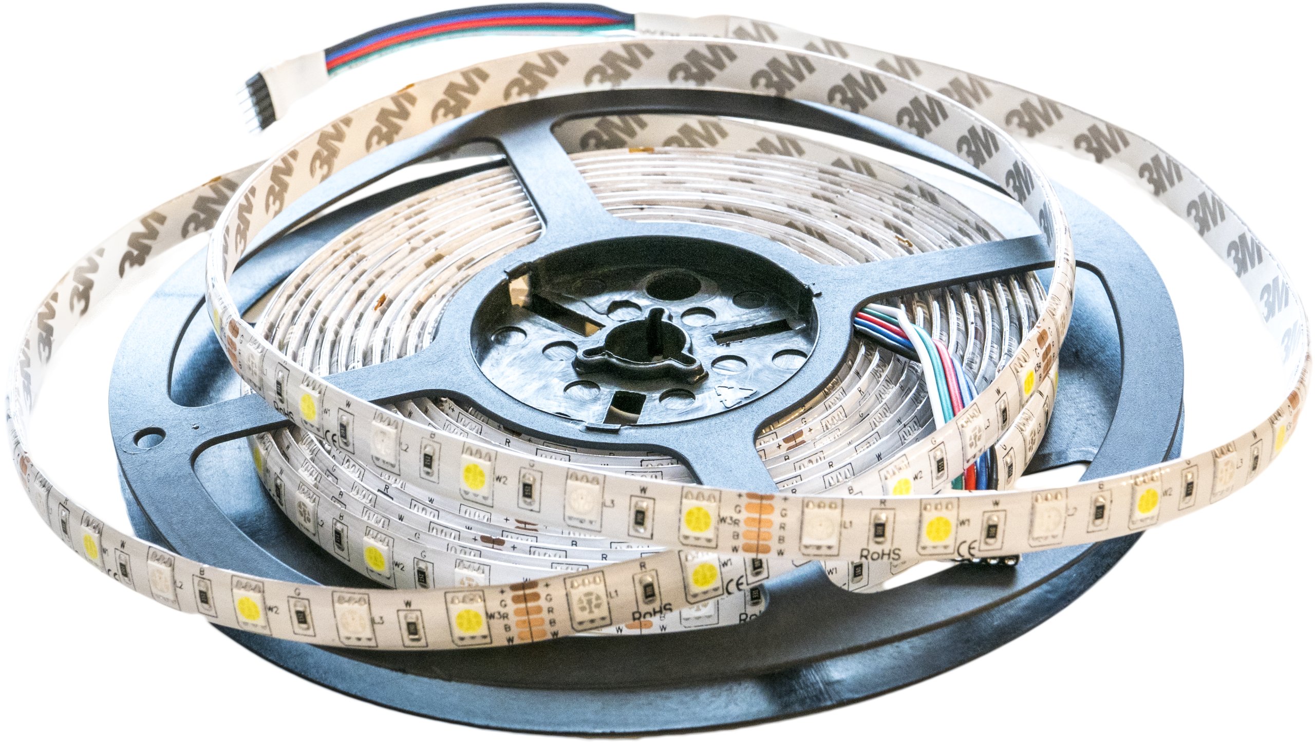 Taśma LED wodoodporna RGBW biały ciepły rolka 5M • Cena, Opinie - Allegro