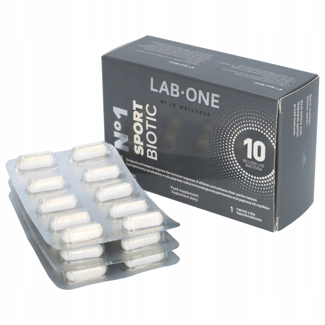 Lab One SportBiotic 30kaps PROBIOTYKI 10MLD kultur bakterii MOCNE ... Lab One SportBiotic 30kaps PROBIOTYKI 10MLD kultur bakterii MOCNE ...