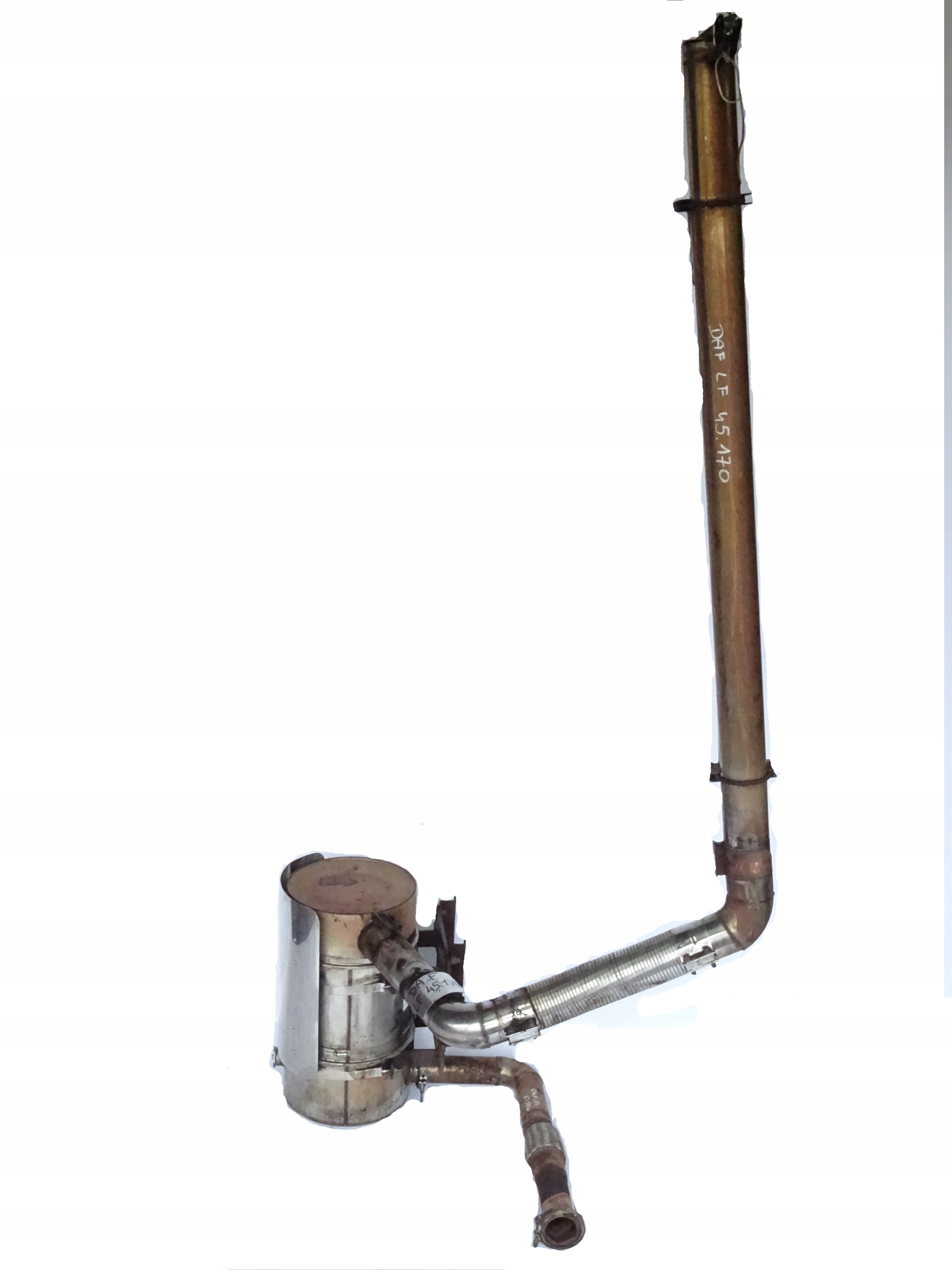 DAF LF 45 55 01-06 3.9 E3 TŁUMIK WYDECH ZAKABINOWY NIERDZEWNY RURA ...