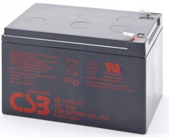 Новый аккумулятор CSB 12Ач 12В, оригинальный для ИБП APC купить в ...