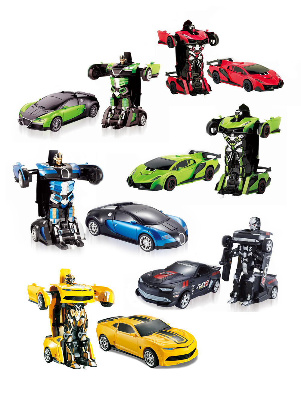 STEROWANY AUTO ROBOT TRANSFORMERS BUGATTI VEYRON Z - 7361674939 ...