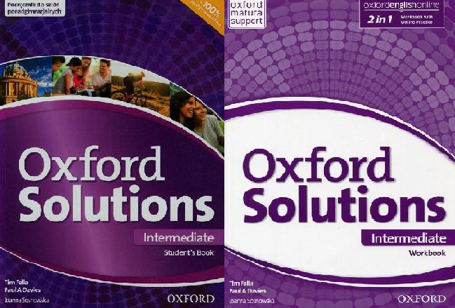 OXFORD SOLUTIONS INTERMEDIATE PODRĘCZNIK+ĆWICZENIA - 6722761669 ...