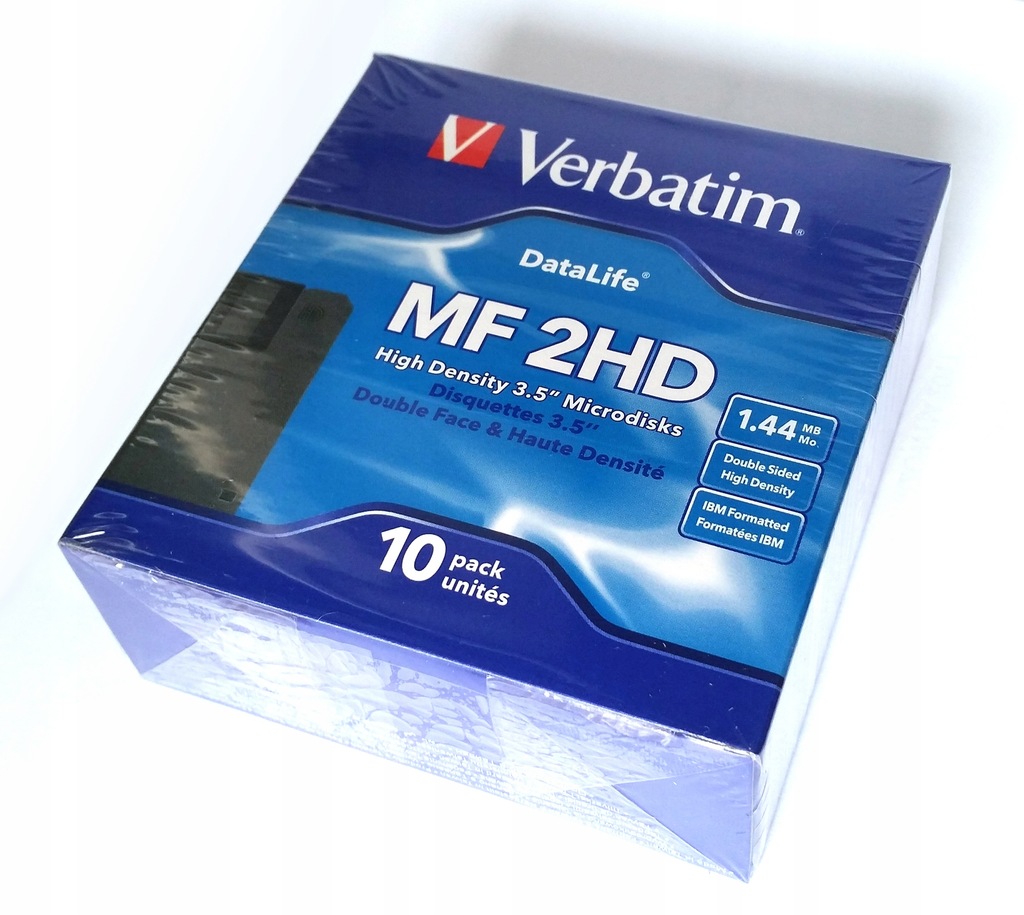 Dyskietki MF-2HD 3.5" Verbatim 1.44MB 10szt. - 7650857866 - oficjalne archiwum Allegro
