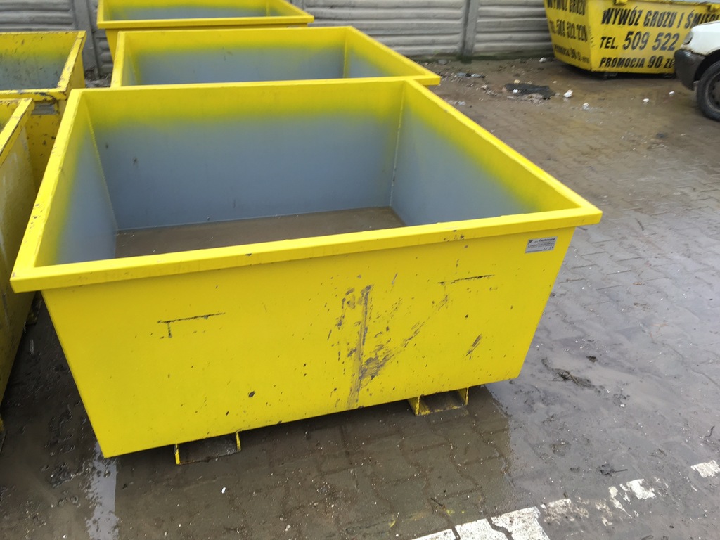 Kontener koleba pojemnik 2m3 na wózek widłowy - 6677835166 - oficjalne ...