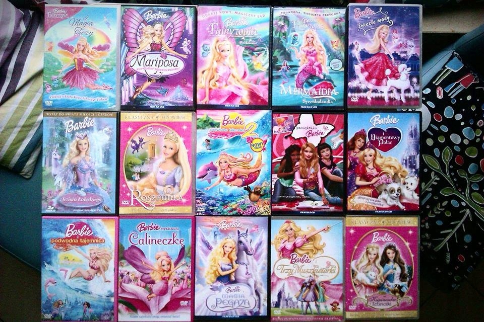 Barbie filmy DVD x 15 - 7440331419 - oficjalne archiwum Allegro