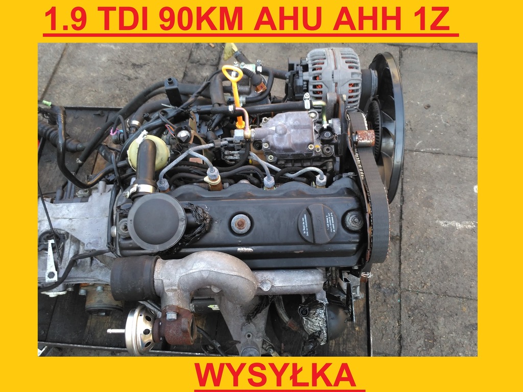 Silnik motor AUDI A4 B5 PASSAT 1.9 TDI AHU AHH 1Z - 6959752741 ...
