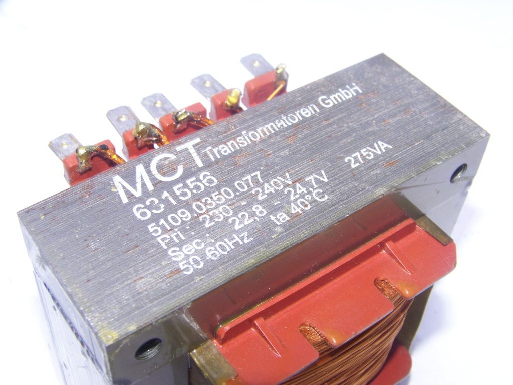 TRANSFORMATOR 230V 240V na 22,8V-24,7V 275VA - 7335550576 - oficjalne archiwum Allegro
