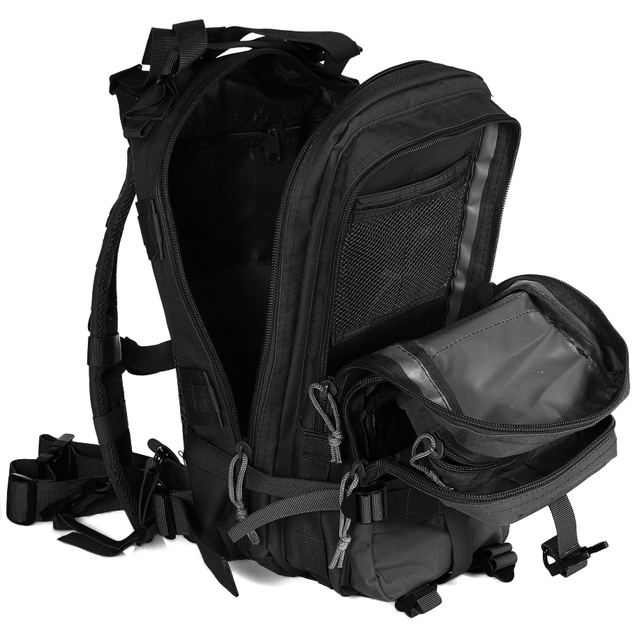 TEXAR TXR WOJSKOWY PLECAK TAKTYCZNY 25L CZARNY - 7256222874 - oficjalne archiwum Allegro