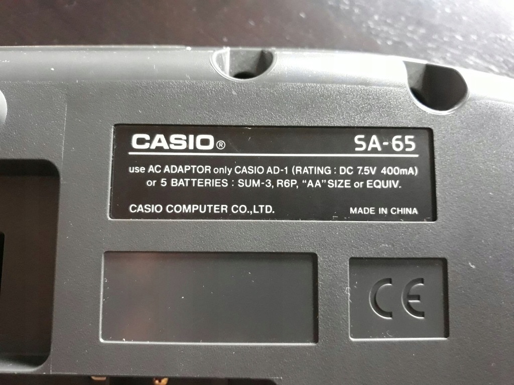 Keyboard Casio SA-65 - 7555013335 - oficjalne archiwum Allegro
