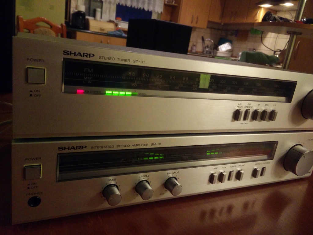 SHARP WZMACNIACZ SM-31 TUNER ST-31 WIEŻA VINTAGE - 7711372985 ...