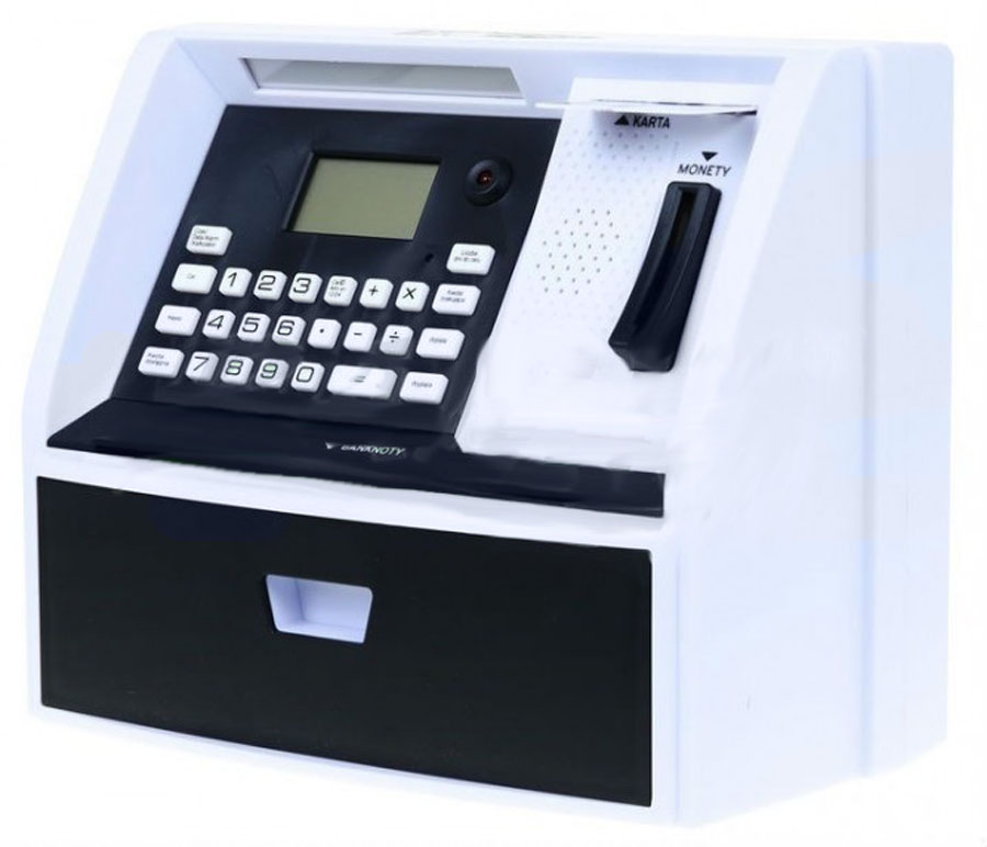 ATM Bankomat Skarbonka PL Czarny - 7092524544 - oficjalne archiwum Allegro