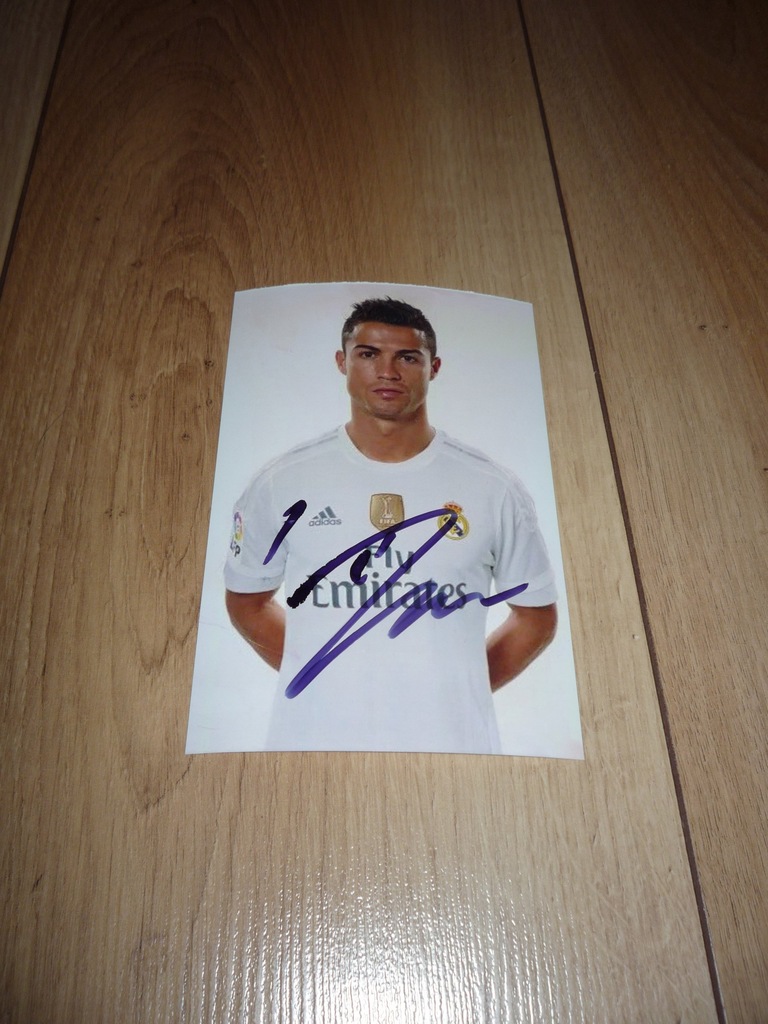 Cristiano Ronaldo Real Madryt Autograf Oryginał - 7220251614 ...
