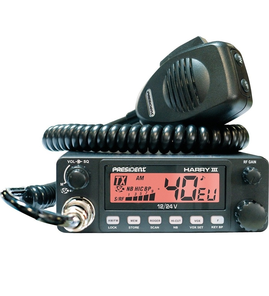 CB RADIO PRESIDENT HARRY III ASC AM/FM 12V i 24V - 7148254932 ...
