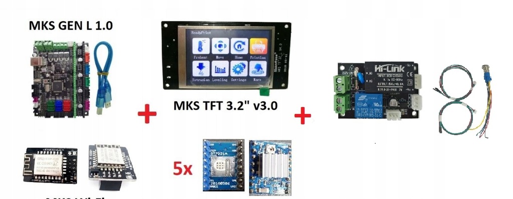 MKS GEN L v.1.0 + 5xBT7221A +TFT 3.2 + Wi-Fi + PWC - 7642006528 ...