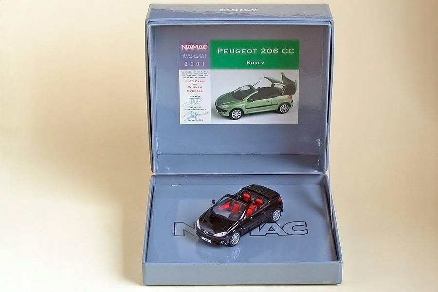Norev Peugeot 206 CC NAMAC 1/43 - 7588694185 - oficjalne archiwum Allegro