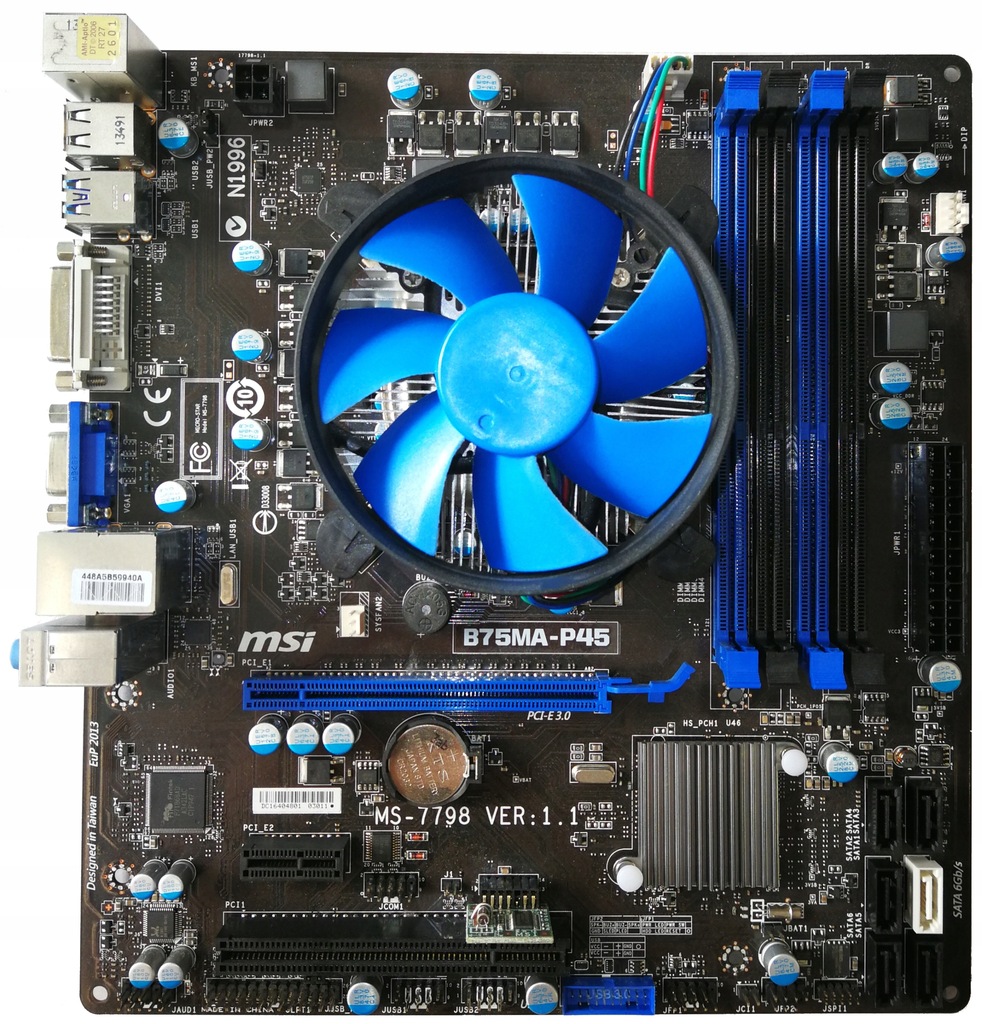 Płyta główna MSI B75MA-P45 USB 3.0 + Procesor i5 - 7548923651 ...