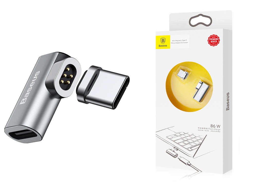 BASEUS | MAGNETYCZNY ADAPTER USB-C MACBOOK KĄTOWY - 7120591056 ...
