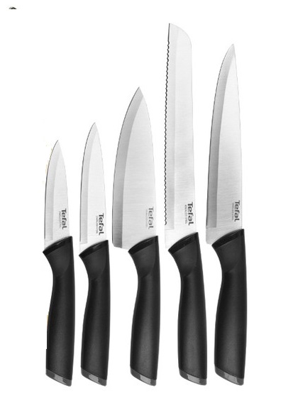 TEFAL COMFORT ZESTAW 5 NOŻY + BLOK GW24 K221SA14 - 7486367117 ...