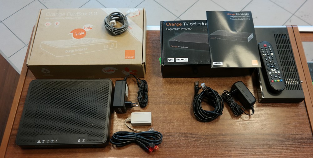 Zestaw Orange FunBox 2.0 dekoder Sagecom WHD 80 - 7200718504 ...