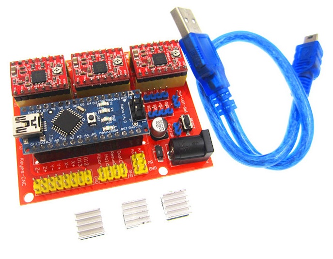ZESTAW CNC SHIELD V3 ARDUINO A4988 STEROWNIK NANO - 7220061278 ...
