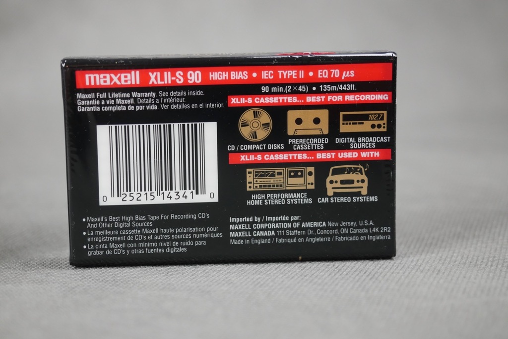 Kaseta Maxell XL II-S 90 USA 92-96r Chrom NOWA - 7416669097 - oficjalne archiwum Allegro